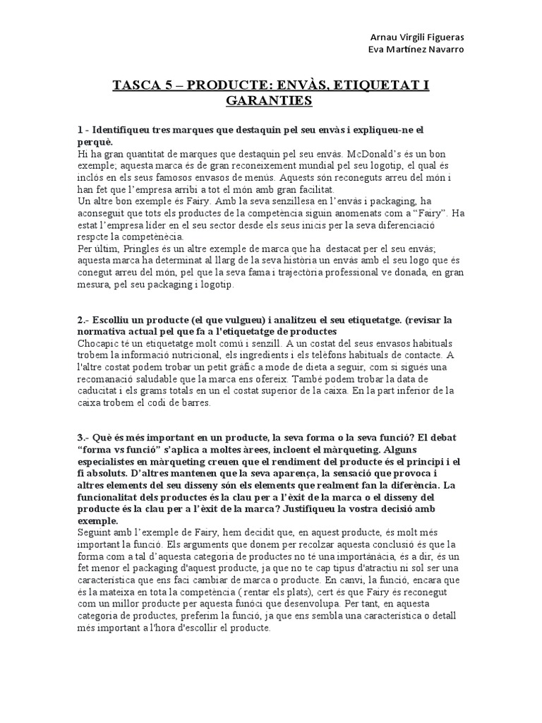 Tasca 5 - Màrqueting | PDF