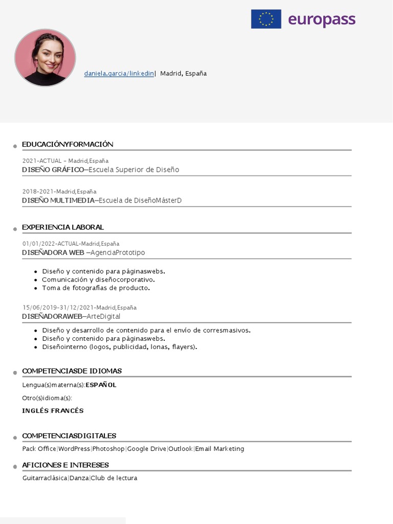 X10-modelo-cv-europass-es-word (1) | PDF | Comunicación