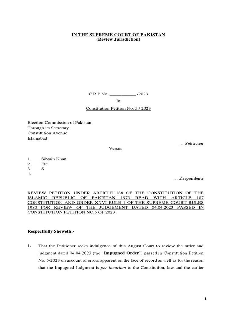 ECP V Sibtain Review d5 | PDF | Elections | Supreme Court Of The United ...