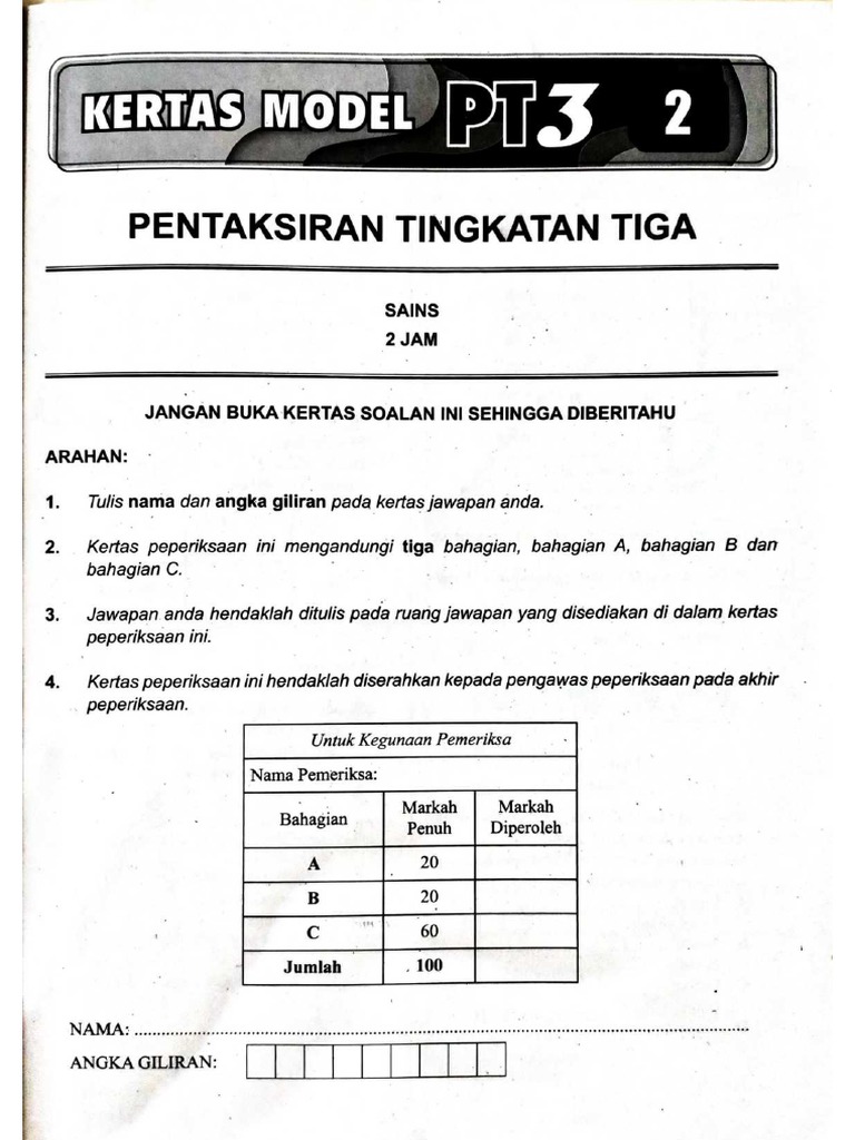 PT3 Science Set 2 PDF | PDF