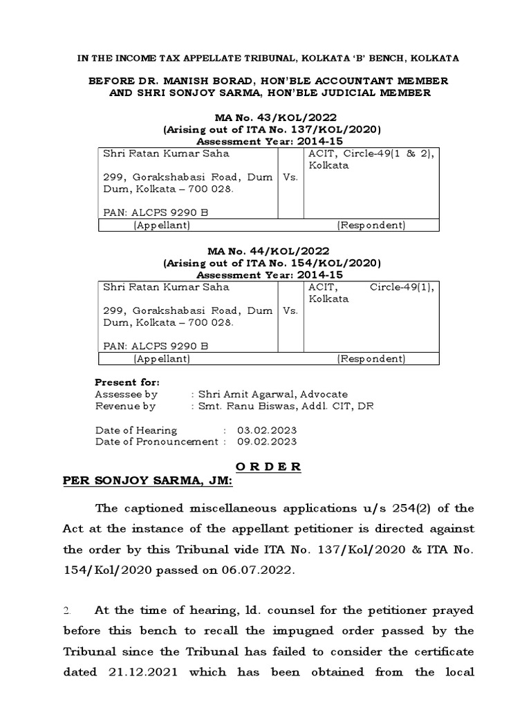 Ma 43 Kol 2022 | PDF | Tribunal | Governance