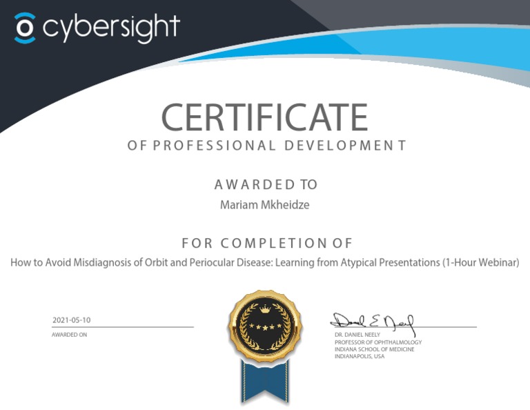 Certificate Cybersight-Branded Template August 2020 | PDF