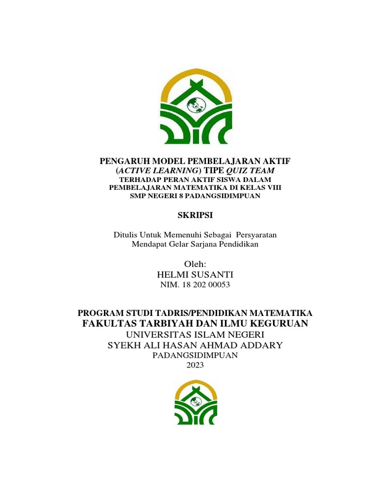 Skripsi Helmi Susanti PDF | PDF