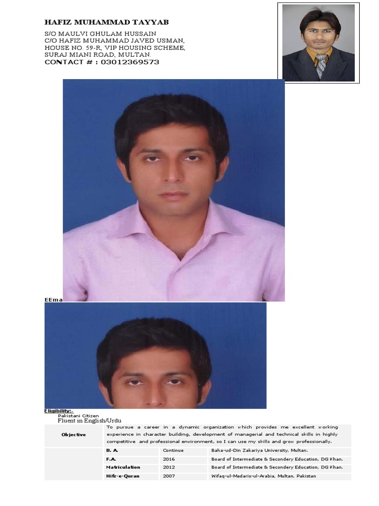 CV - M. Tayyab | PDF