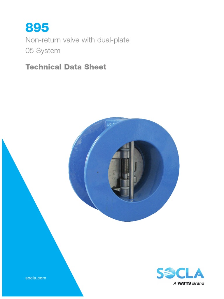 Socla 895 | PDF | Valve | Chemical Engineering