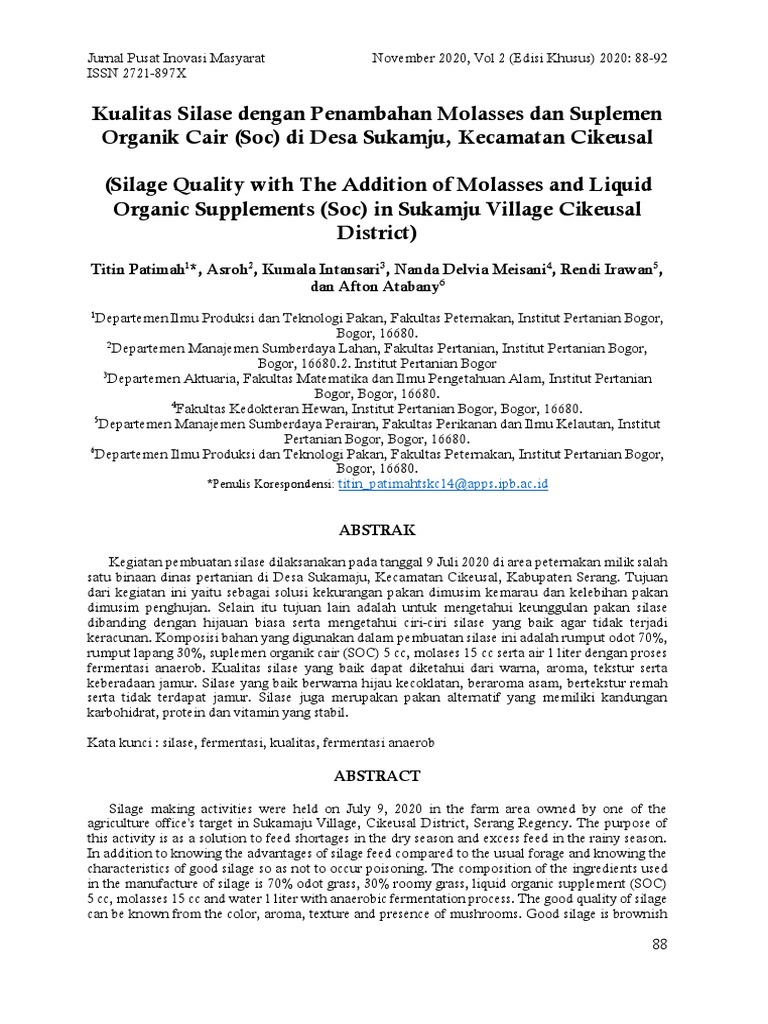 Silase Molases | PDF | Teknologi & Rekayasa | Kesehatan Holistik