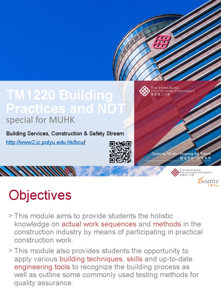 OUHK TM1220 Building Practices and NDT | PDF | Nondestructive Testing ...