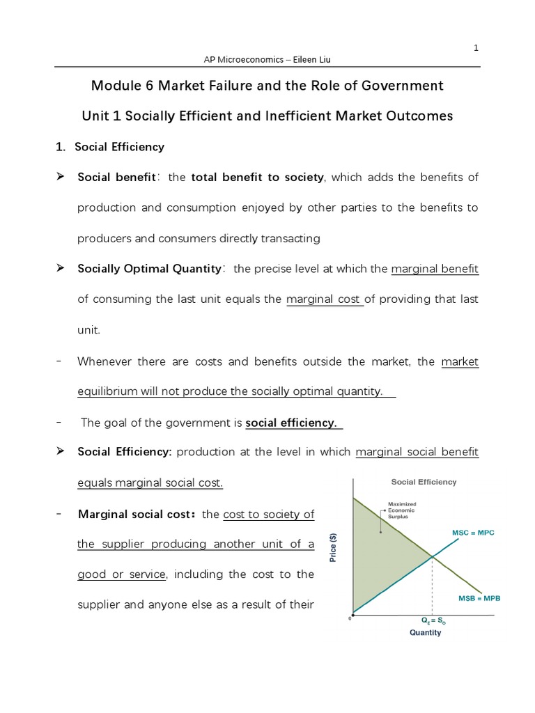 Understanding Market Failures: An Analysis of Socially Efficient and ...