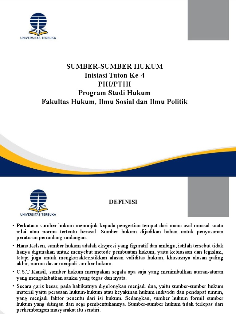 Sumber Hukum: Materiil dan Formil | PDF
