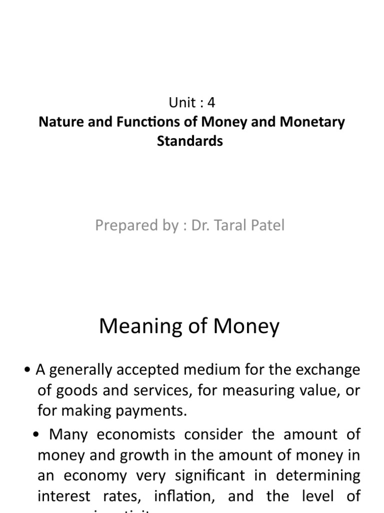 Unit 4 Money | PDF | Money | Money Supply