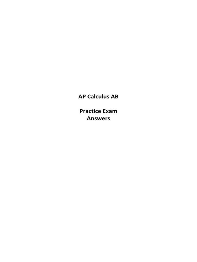 APCalAB PT01 Answer | PDF | Integral | Maxima And Minima