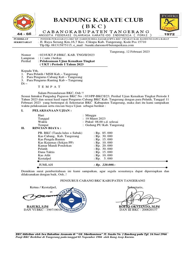 Ujian BKC Tangerang 2023 | PDF