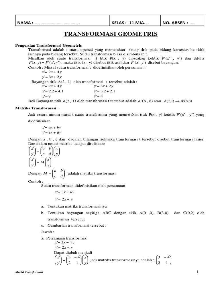 Bab Iv Transformasi Ok PDF | PDF