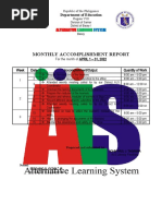 Accomplishment Report ALS 2023-2024 | PDF | Behavior Modification | Learning