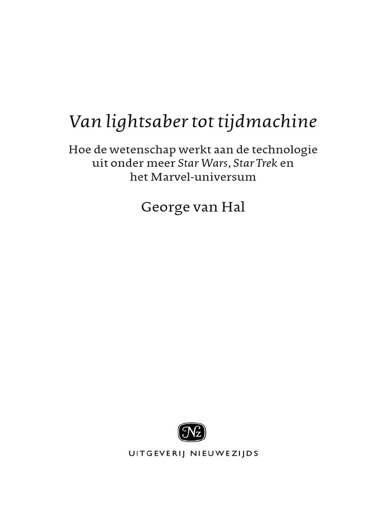 Van Lightsaber Tot Tijdmachine - George Van Hal | PDF