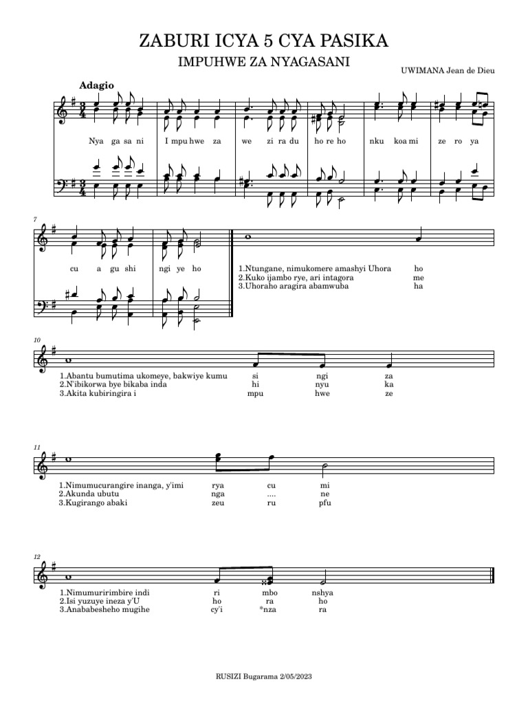 ZABURI_ICYA_5 CYA_PASIKA 1 | PDF