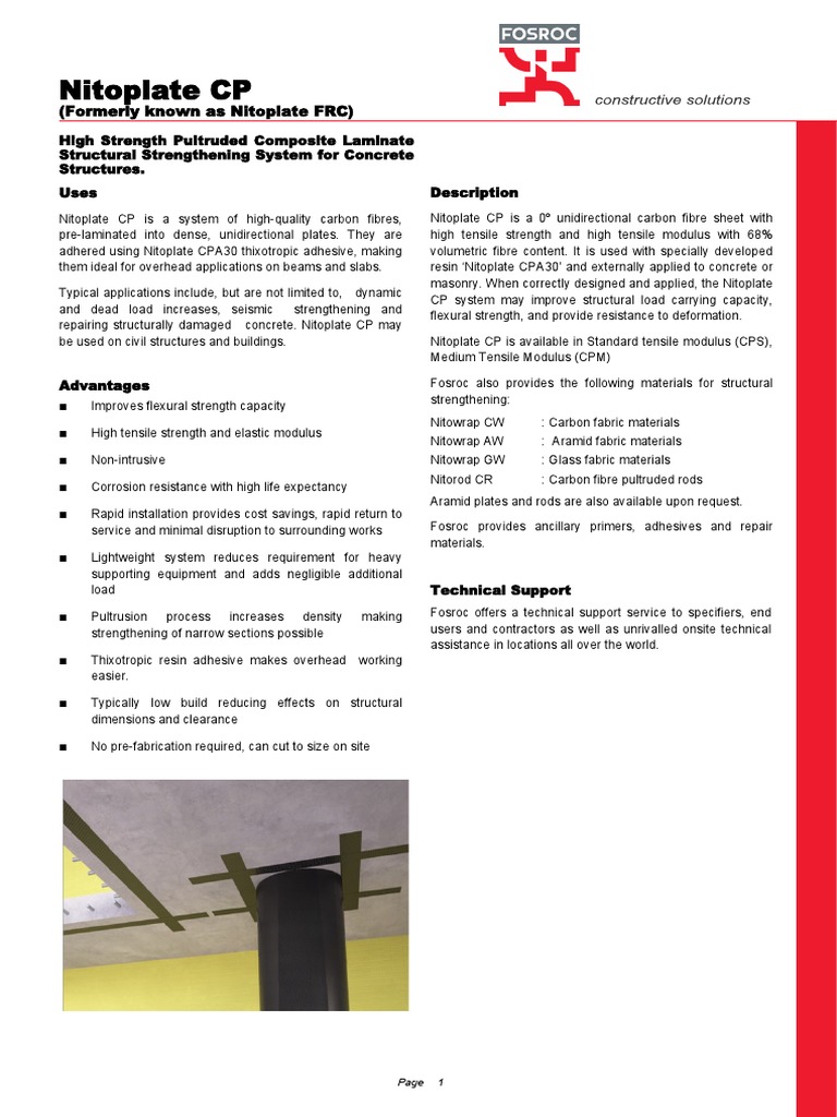 TDS Nitoplate CP SEA | PDF | Adhesive | Concrete