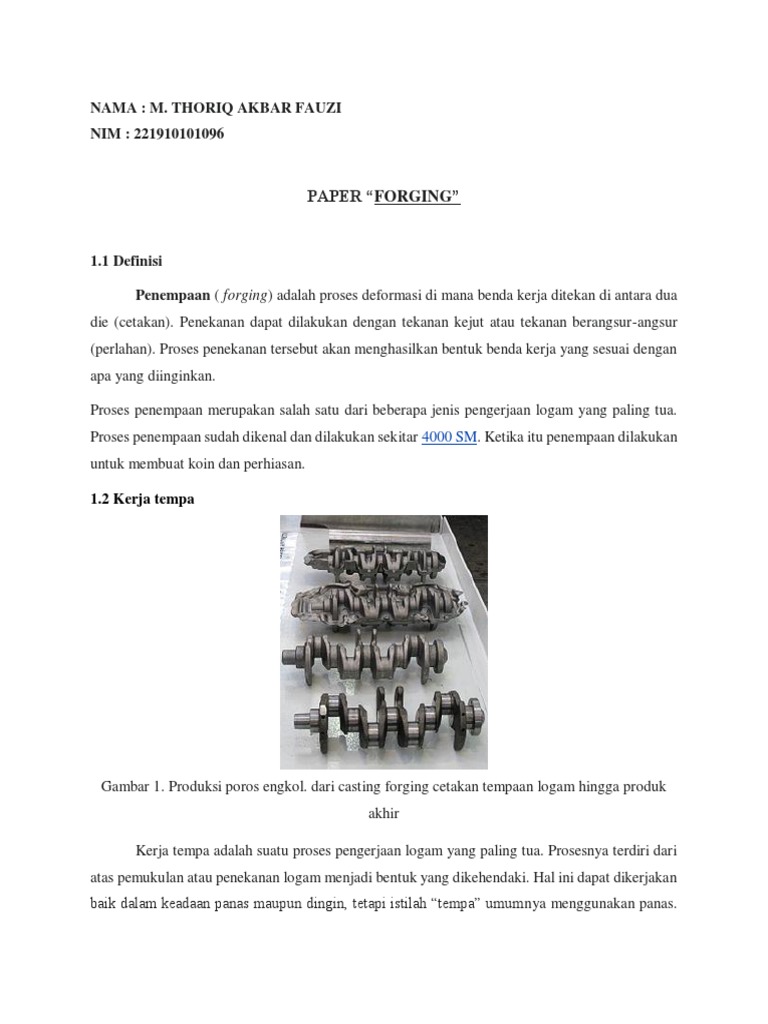 Paper Forging TPL PDF | PDF