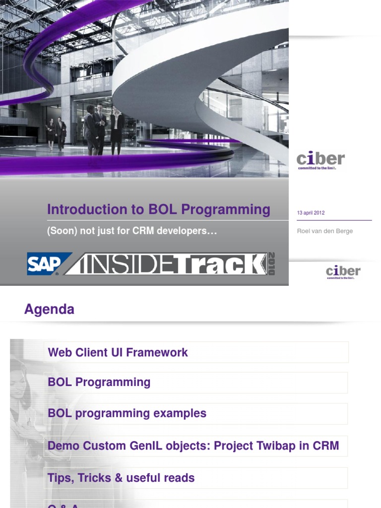 Introduction To BOL Programming | PDF | Object (Computer Science ...