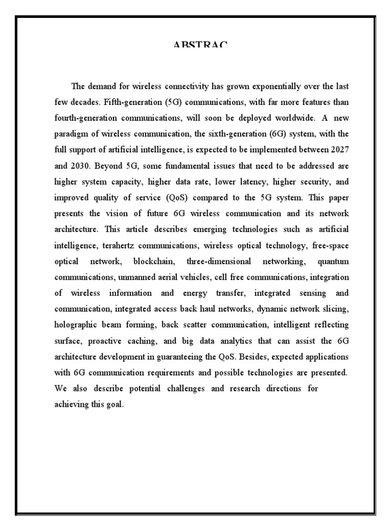 Seminar Report 6G Technology Meraj | PDF | Augmented Reality | Virtual Reality