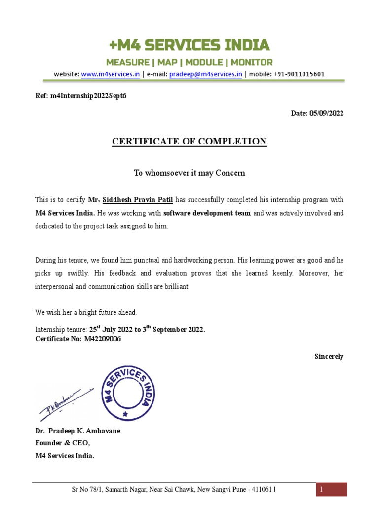 Siddhesh Certificate of Completion PDF | PDF