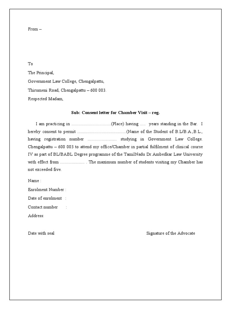 Consent letter for Chmaber Visit.docx | PDF