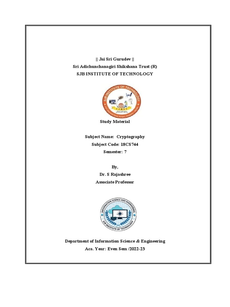 Module Name: Dept. of ISE, SJBIT | PDF | Internet Protocols | Computer ...