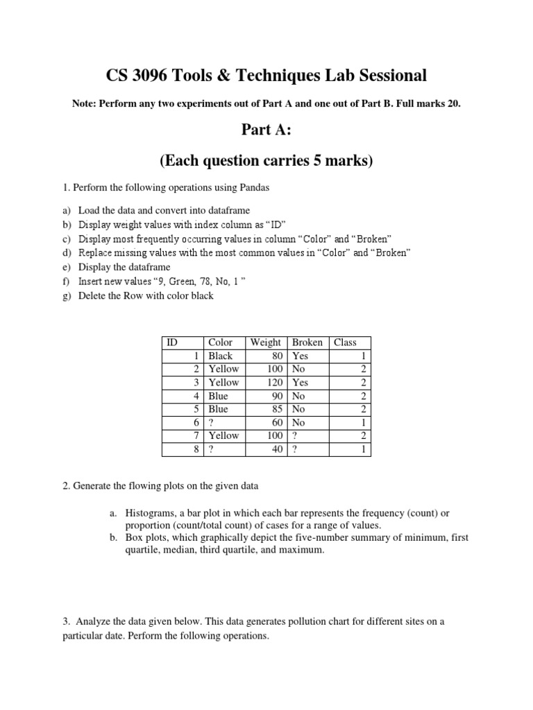 Sessional QP-TaT | PDF | Statistics | Statistical Analysis