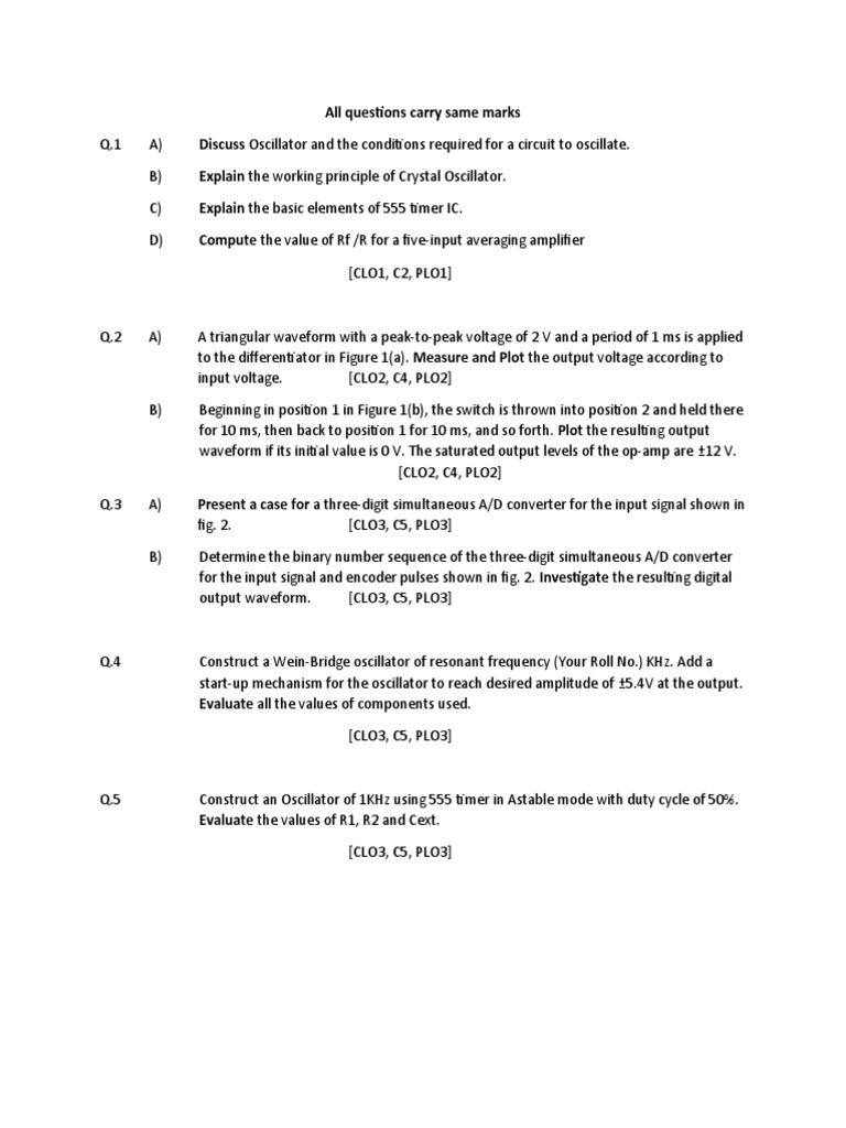 ECD 21f-Final Question Paper | PDF