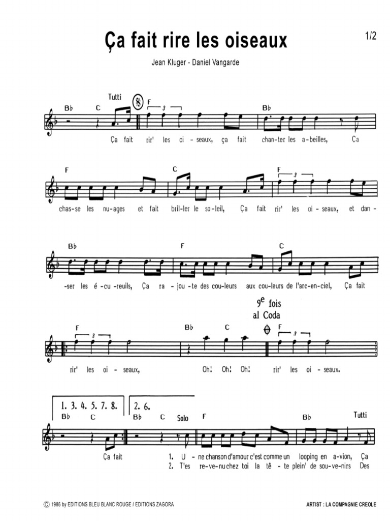 La Compagnie Créole Ca - Fait - Rire - Les - Oiseaux | PDF