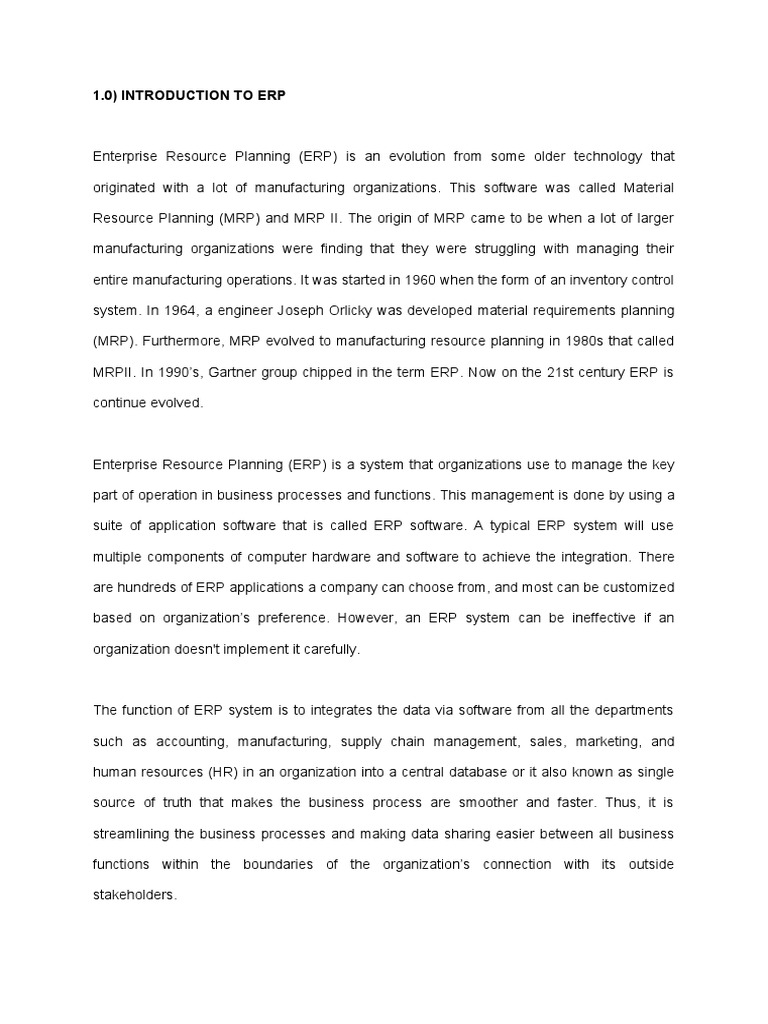 Introduction to Benefits of ERP for Ice Cream Company | PDF | Enterprise Resource Planning ...