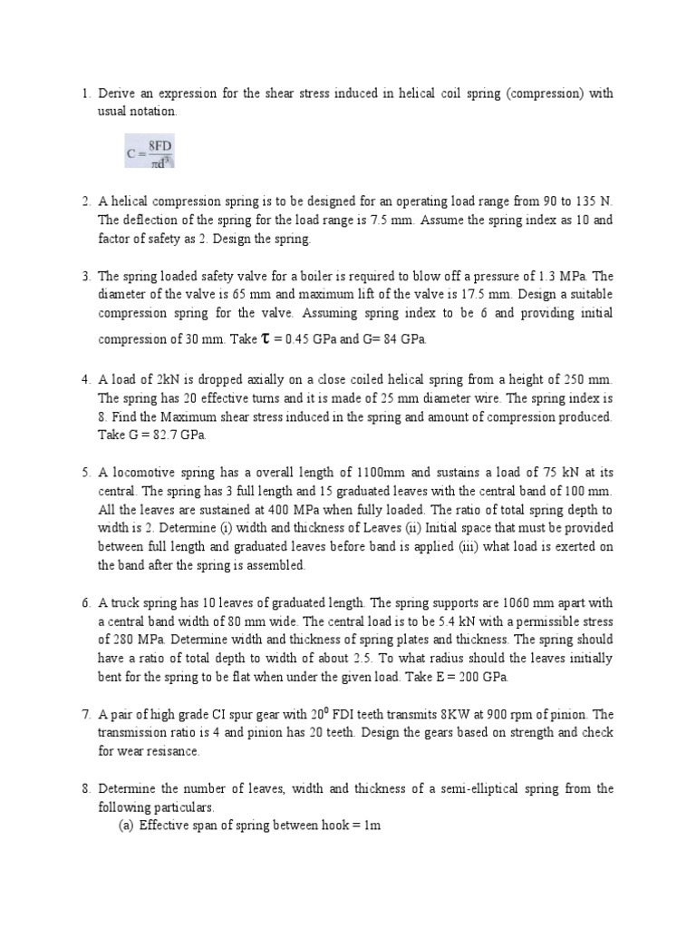 Assignment Questions | PDF | Gear | Machines