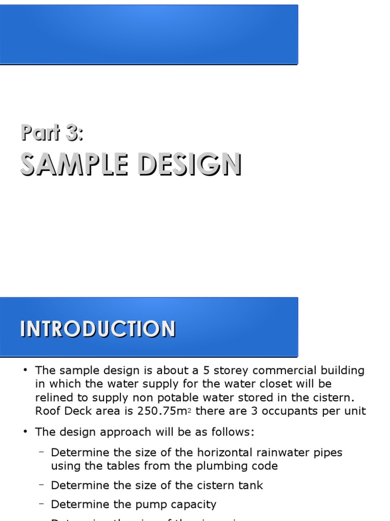 Design of a Rainwater Harvesting System for a 5-Occupant Household in ...