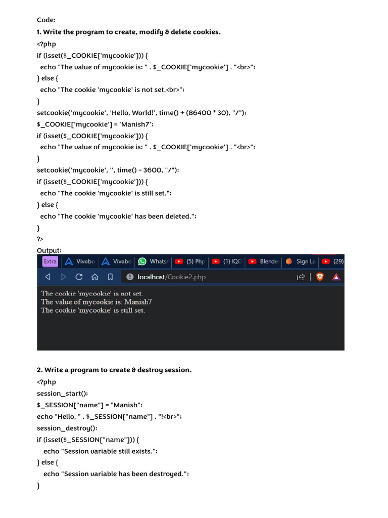 PHP Practical No.13 | PDF