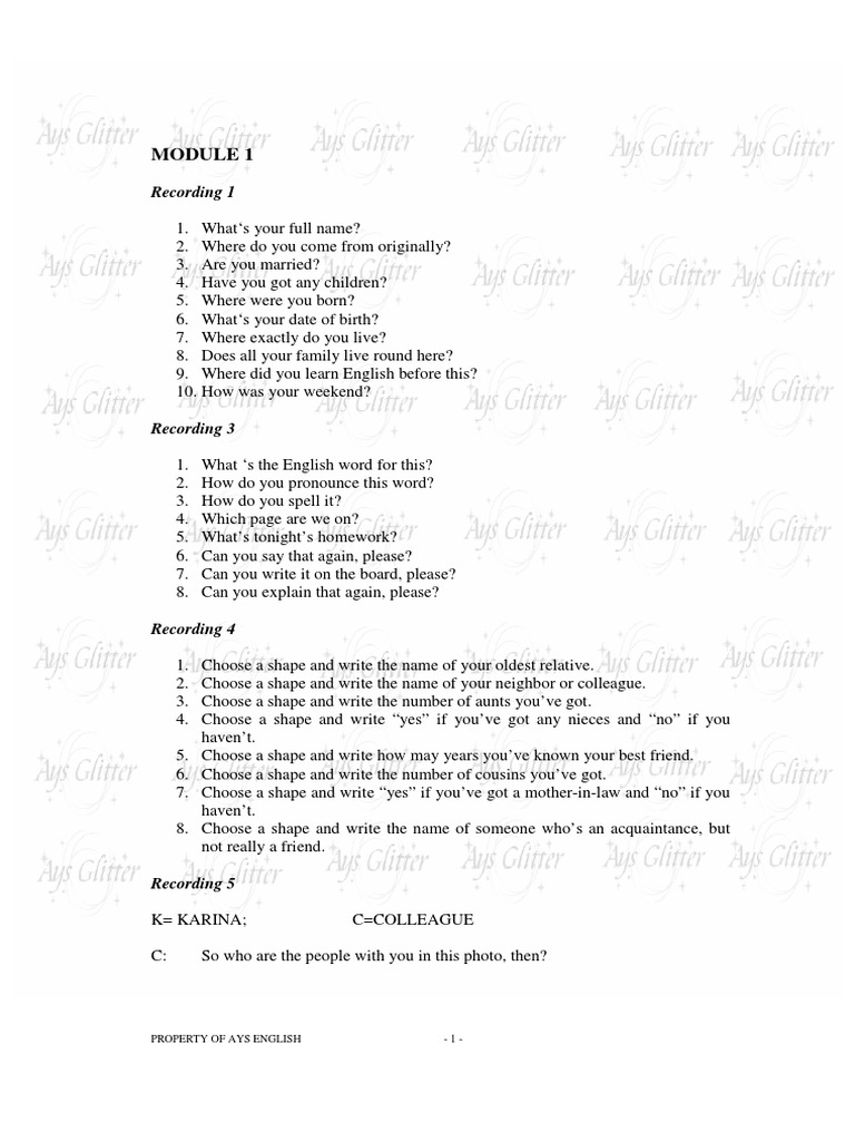 NEW CUTTING EDGE - INTERMEDIATE - Tapescripts | PDF NEW CUTTING EDGE - INTERMEDIATE - Tapescripts | PDF
