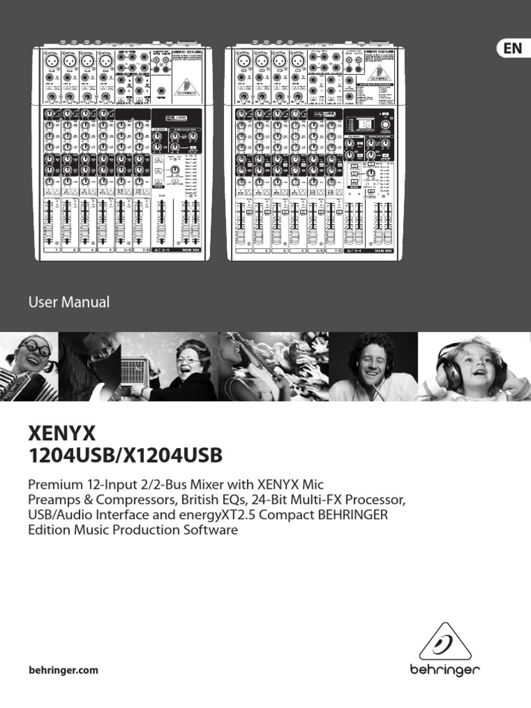 Behringer Q1204usb User Manual PDF | PDF | Equalization (Audio ... Behringer Q1204usb User Manual PDF | PDF | Equalization (Audio ...