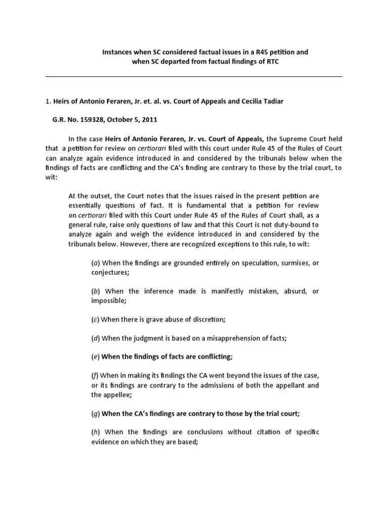 SC (Rule 45) | PDF | Burden Of Proof (Law) | Appellate Court