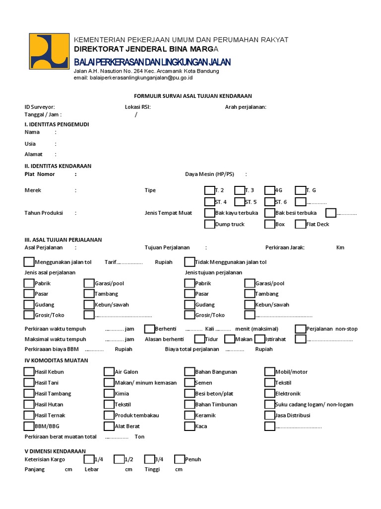 Formulir survei OD 30092022 | PDF