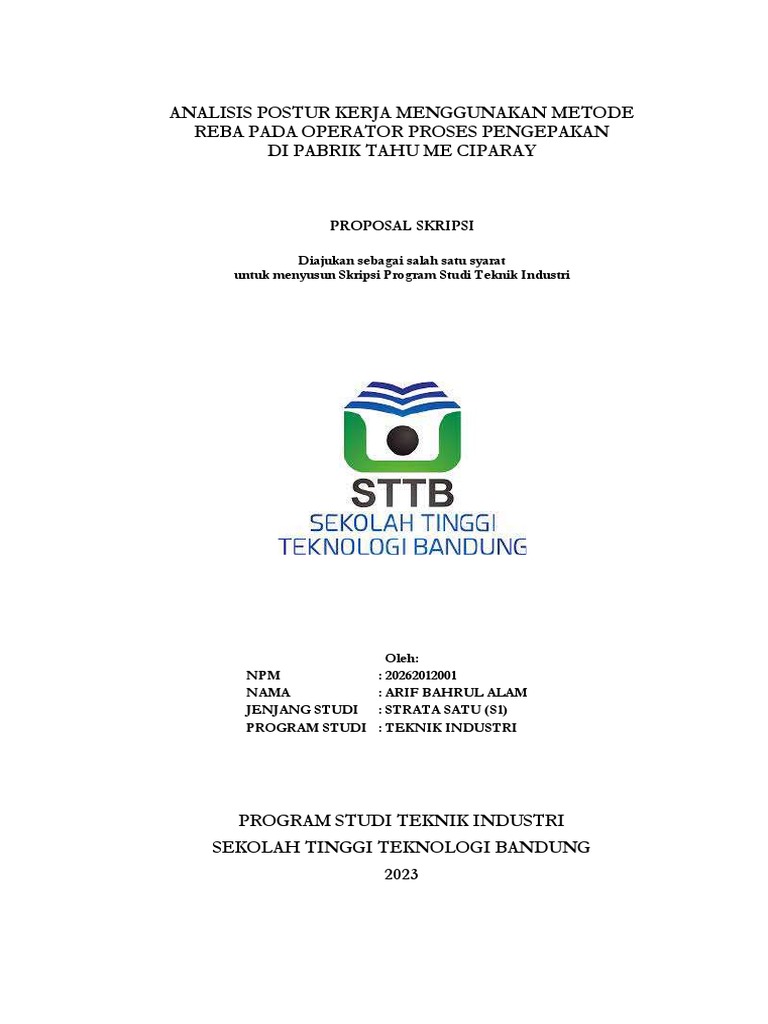 Arif - Draft Proposal Skripsi | PDF | Bisnis | Teknologi & Rekayasa