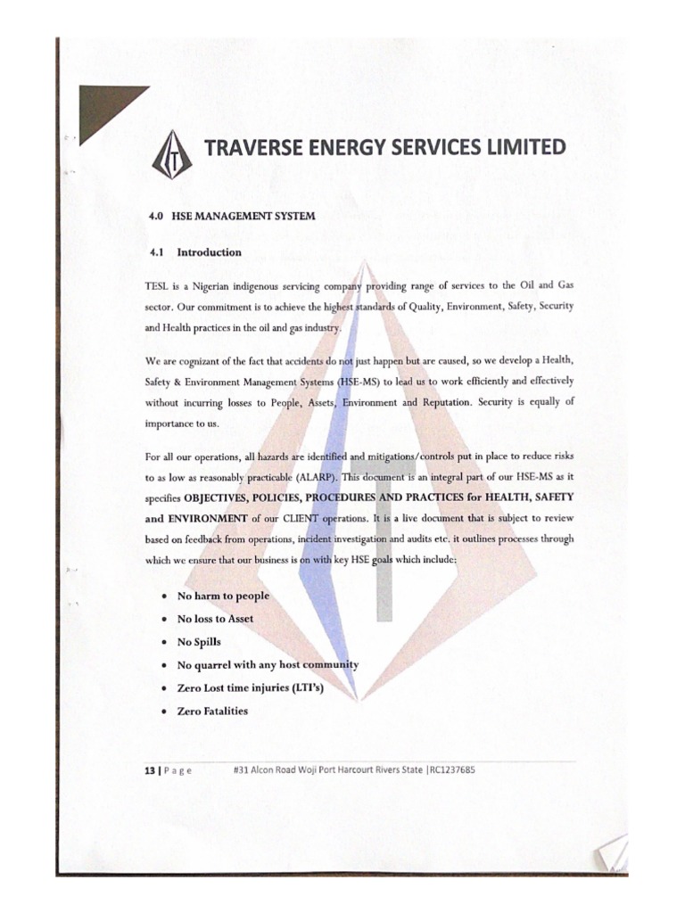 HSE MANAGEMENT SYSTEM | PDF