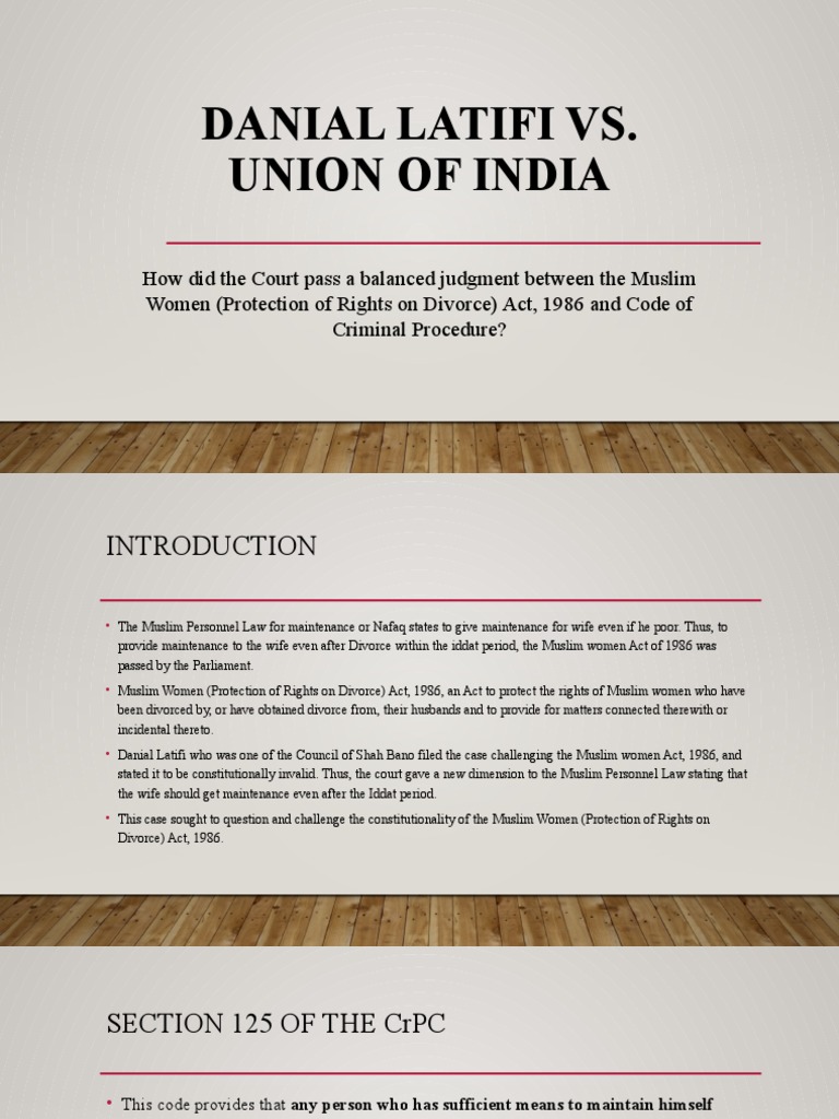 Danial Latifi Vs Union of India | PDF | Justice | Crime & Violence