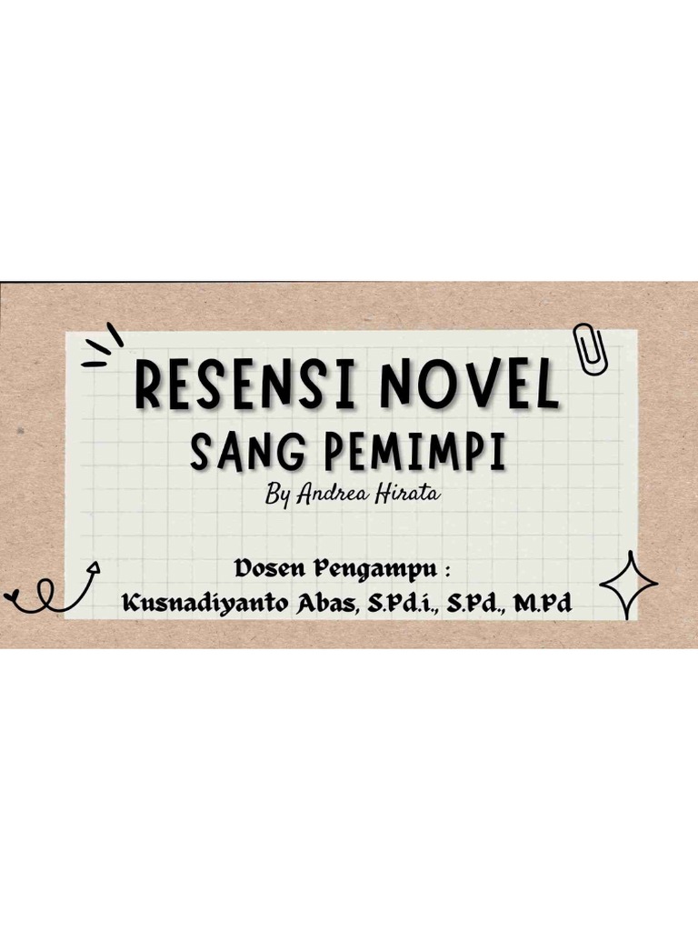 Resensi Novel Sang Pemimpi | PDF