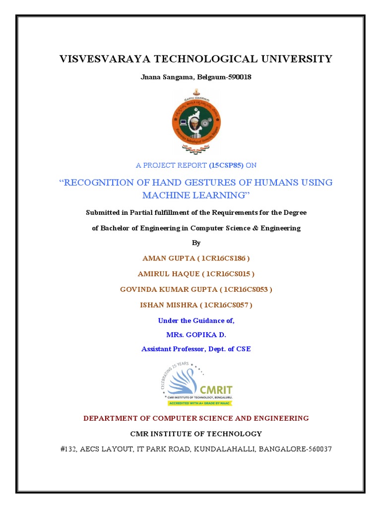 PR3225 - Recognition of Hand Gesture of Humans Using Machine Learning ...