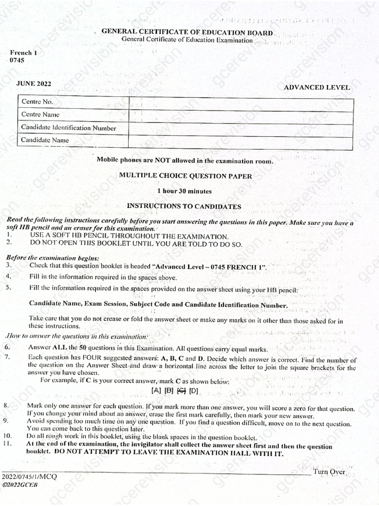 Al 2022 French P1 | PDF