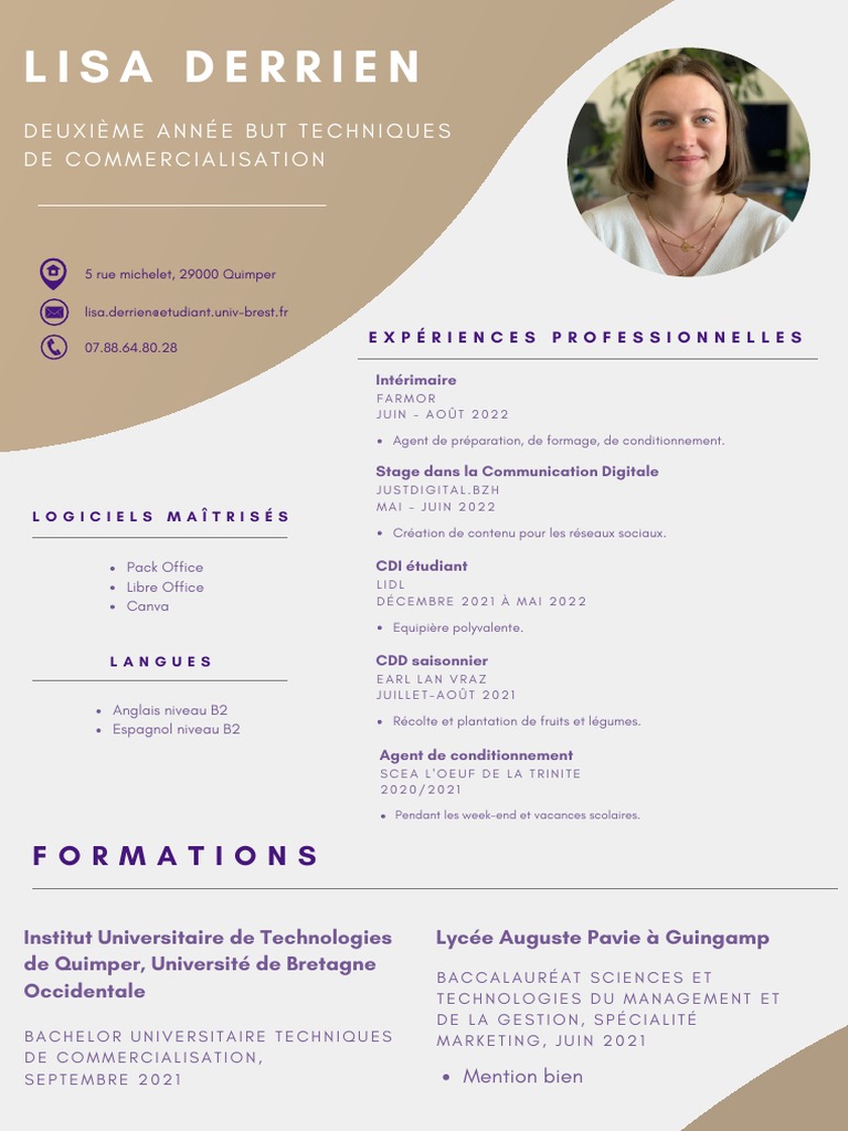 CV de Lisa Derrien - Marketing et Expérience | PDF