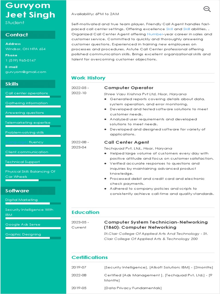Resumemobilefinal Resume | PDF | Call Centre | Computing