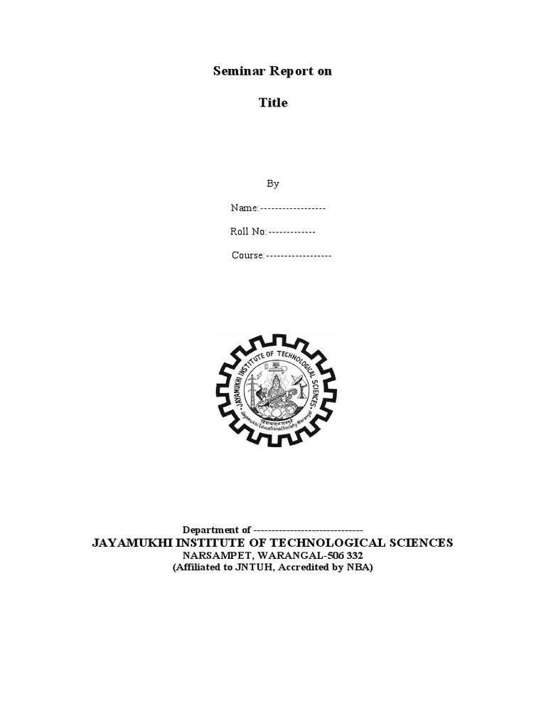 B.Tech Seminar Guidelines | PDF