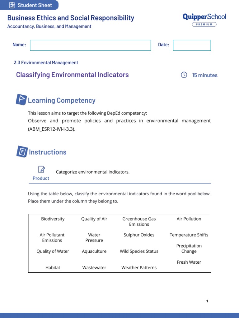 Activity 3.3 - Business Ethics & Social Responsibility | PDF | Rubric ...