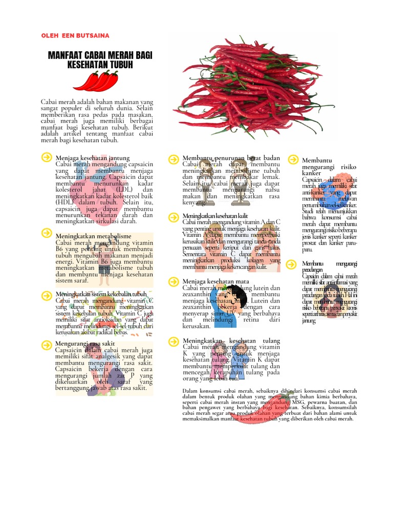 Manfaat Cabai Merah Bagi Kesehatan Tubuh | PDF | Kesehatan Holistik