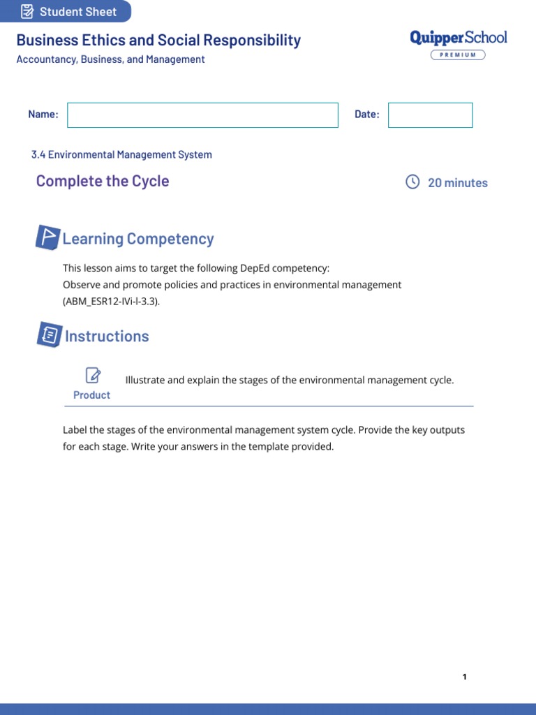 ACTIVITY 3.4_BUSINESS ETHICS & SOCIAL RESPONSIBILITY | PDF | Rubric ...